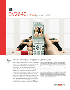 OV2640 datasheet, PDF - EEWORLD Datasheet